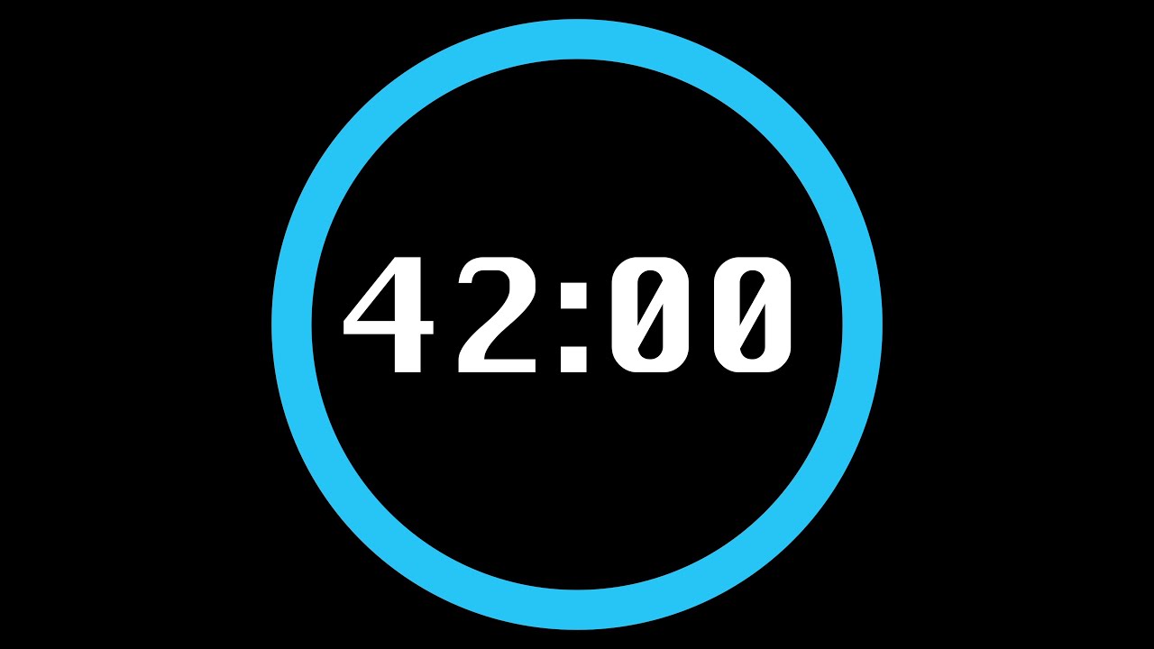 42 Minute Timer - 4K 60 FPS - YouTube