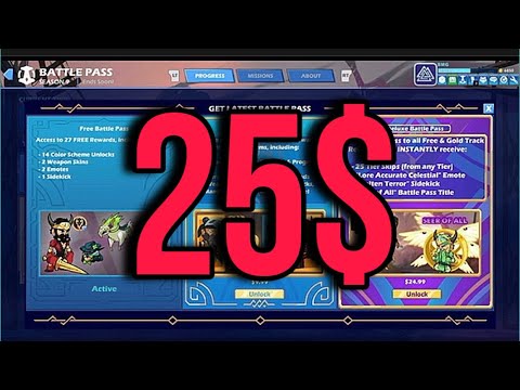 THE NEW DELUXE BATTLE PASS COSTS 25$ + ALL TIERS BRAWLHALLA BATTLE PASS SEASON 9 - YouTube