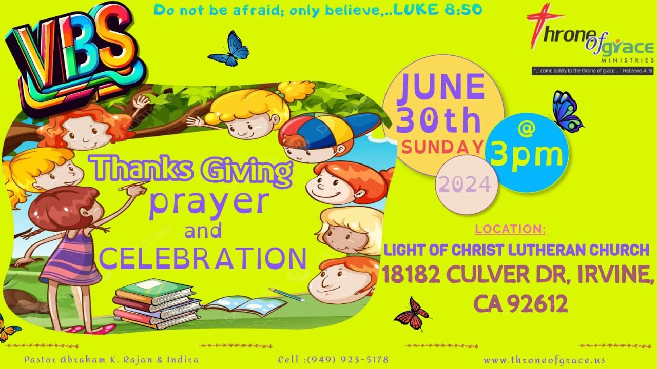 VBS 2024 - Thanksgiving Program - YouTube