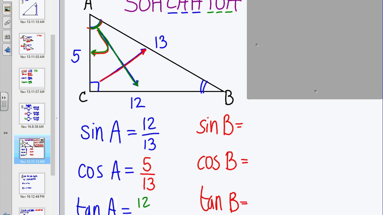 Geometry SOHCAHTOA - YouTube