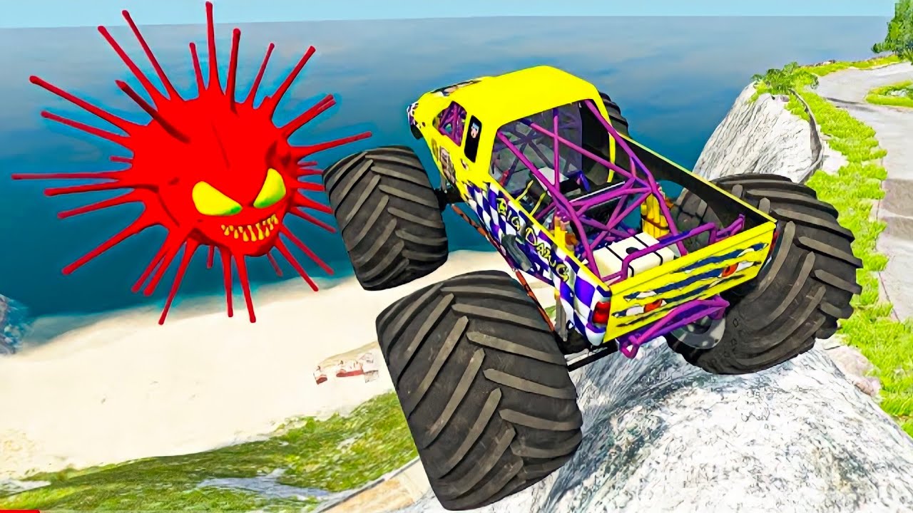 BIGFOOT Monster Trucks Crashes #5 Jumps, Freestyle, Backflips and ...