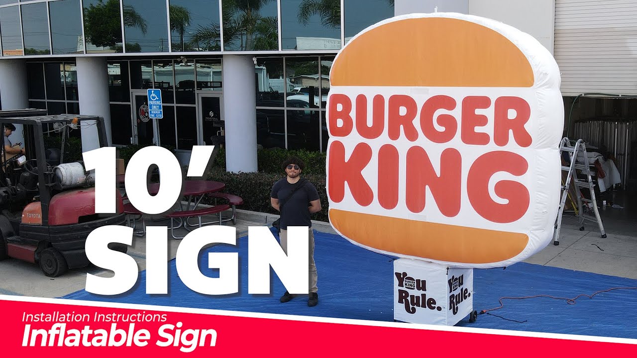 Custom Inflatable Sign: Burger King - YouTube