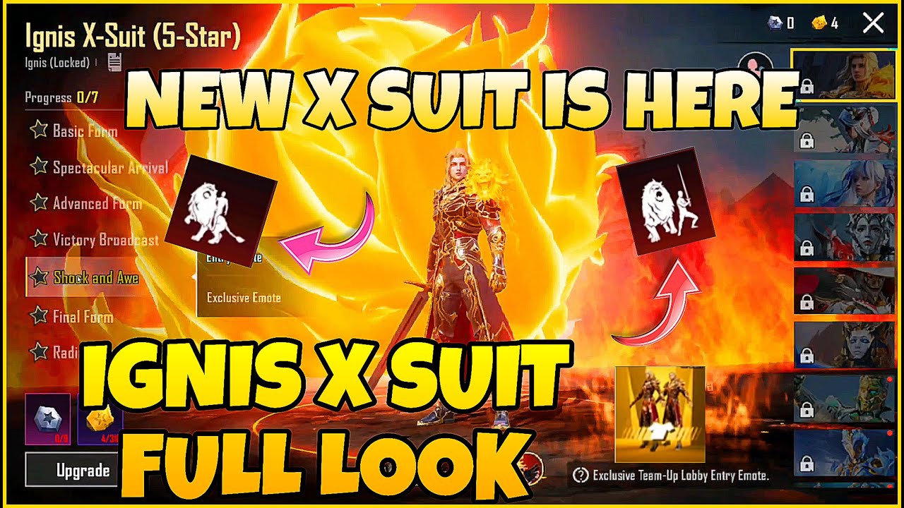 😮 FINALLY IGNIS X-SUIT IS HERE | FREE EMOTES | AMR UPGRADE ( BGMI ...
