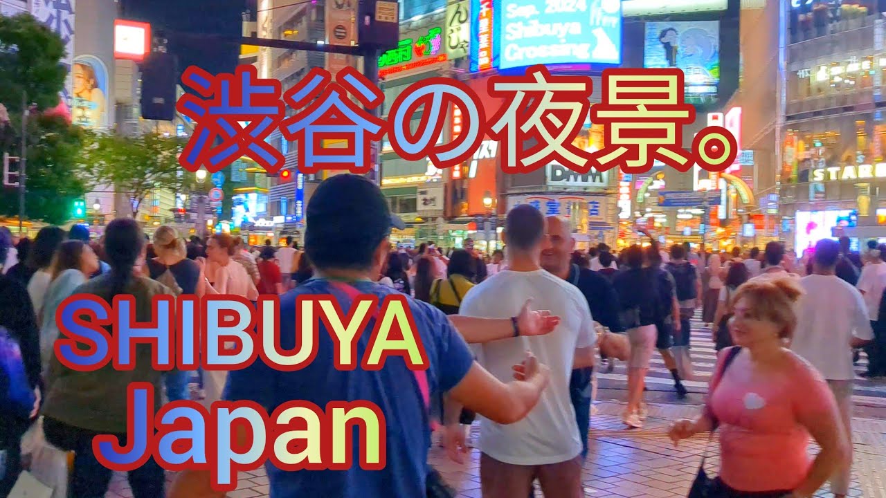 [4K 60fps] Shibuya Night Scenery and walking tour. Tokyo, Japan. - YouTube