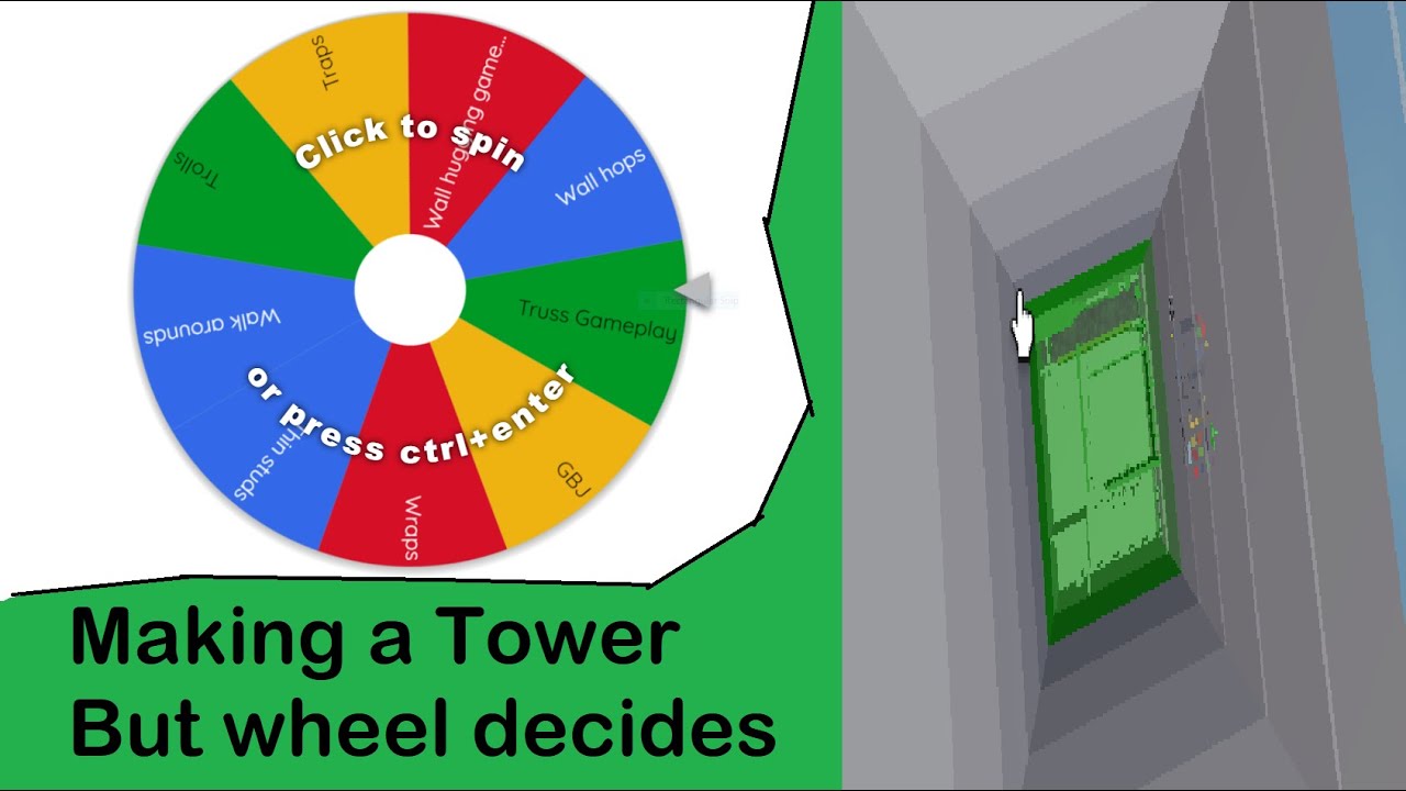 JToH - Making a Tower but the wheel picks what I do to it - YouTube
