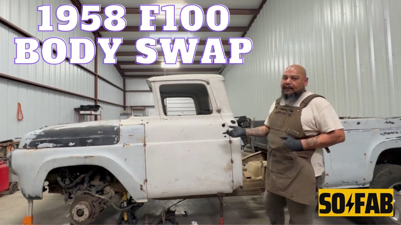 1958 F100 Body Swap with a 2003 F150: Junebug - YouTube