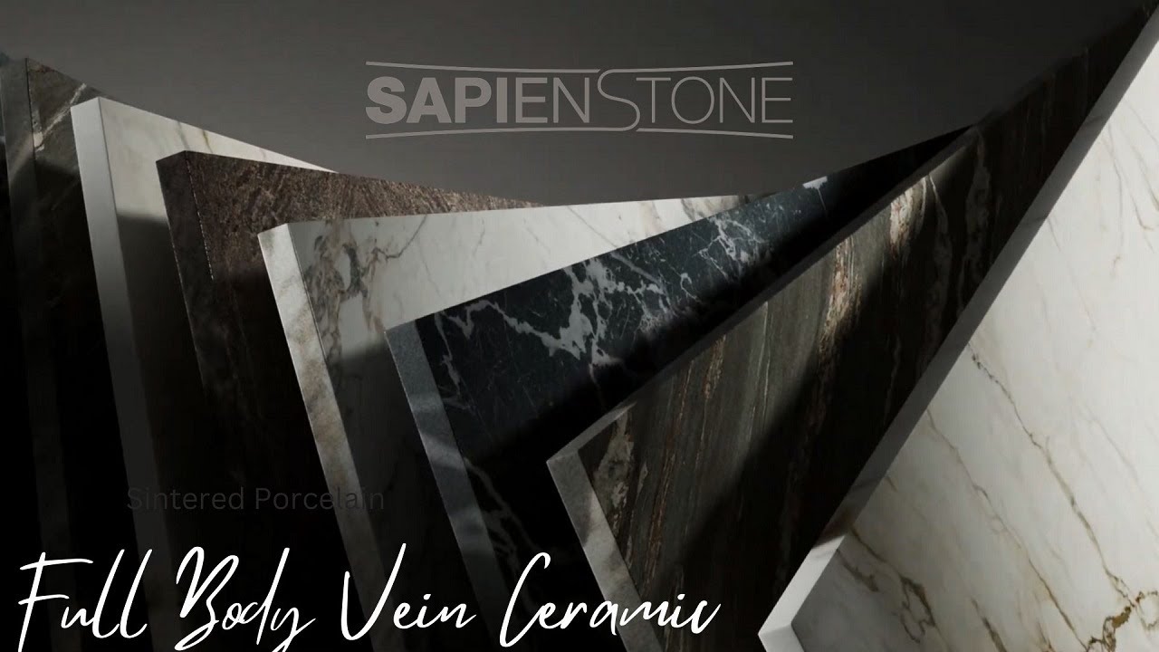 Unveiling The Full Body Vein Sapienstone Porcelain Worktops 4D - YouTube