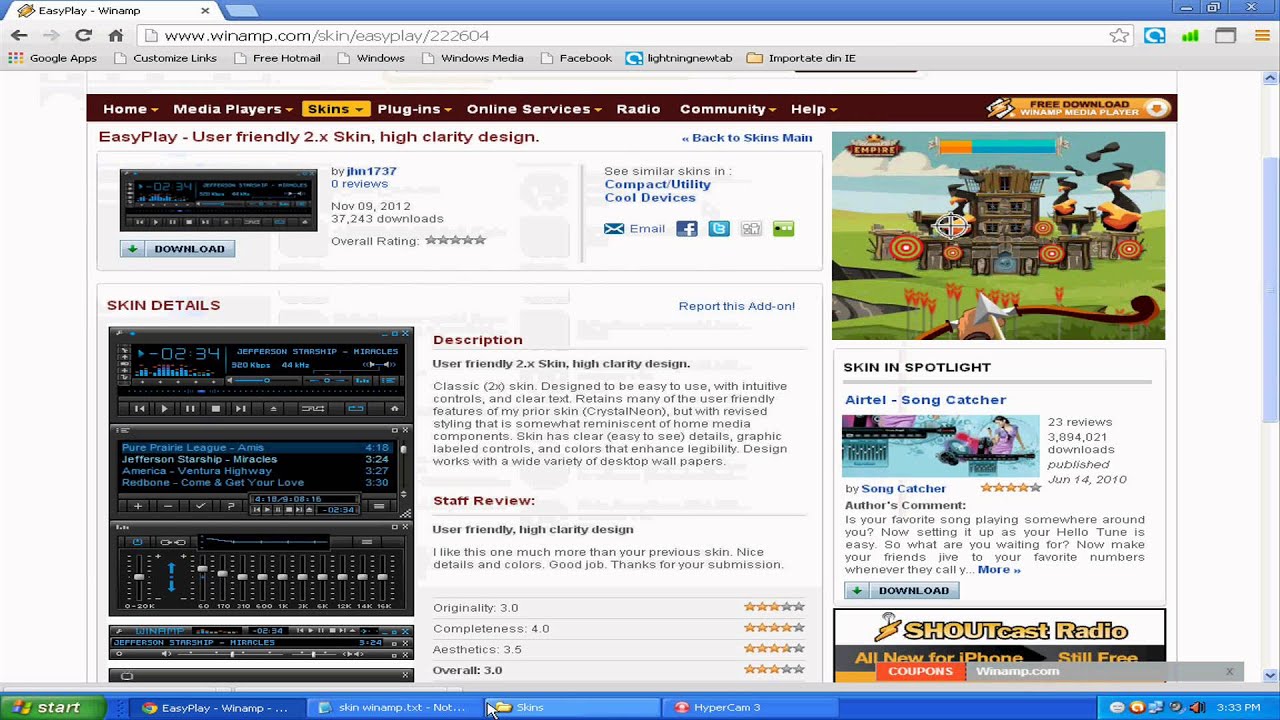 Tutorial Introducearea unui skin in winamp - YouTube
