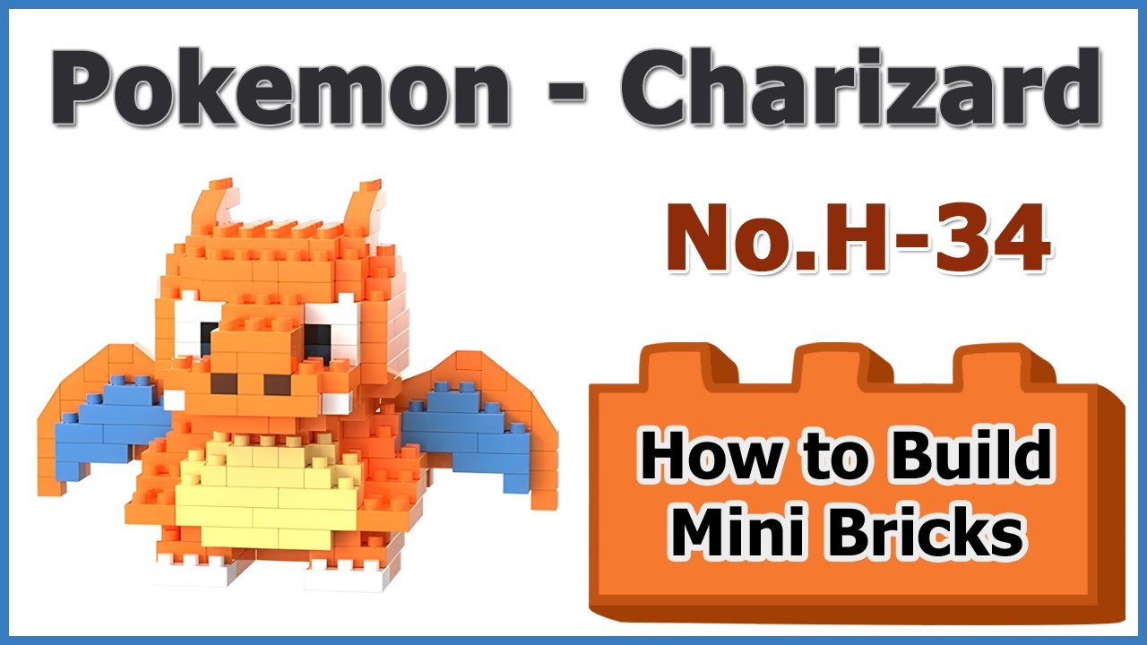 How to Build Mini Blocks Pokemon Charizard H-34 Review Instructions ...