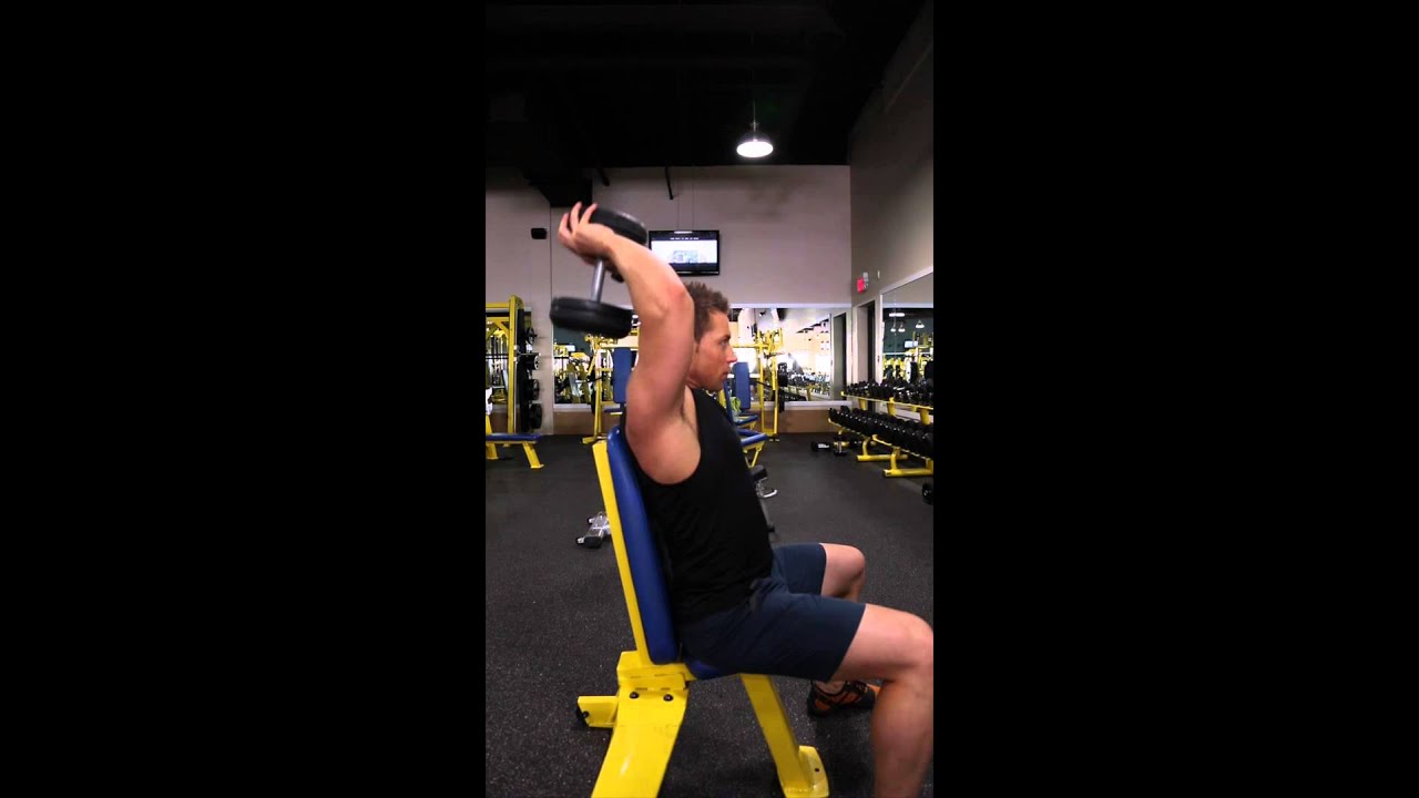 Behind Head Tricep Extensions - YouTube