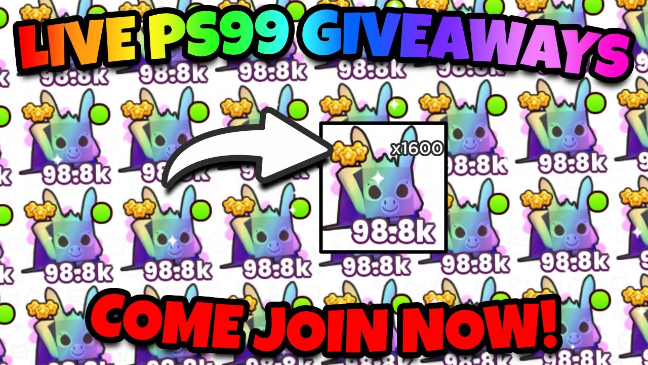 🔴LIVE🔴PET SIMULATOR 99 || Giving Away Pets and More - YouTube