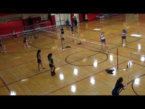 Jasmine Caro and Vikings varsity badminton team sweep at the Palatine Invitational March 17th, 2018