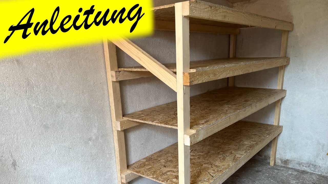 Dieses stabile Holzregal kannst du in unter 1 Stunde nachbauen. - YouTube