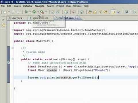 Esempio Inversion Of Control in Java con Spring Framework - YouTube