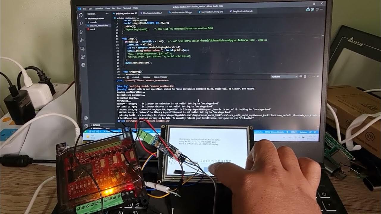 How to use Nextion HMI communicate to ESP32 Control v1.0RS - YouTube