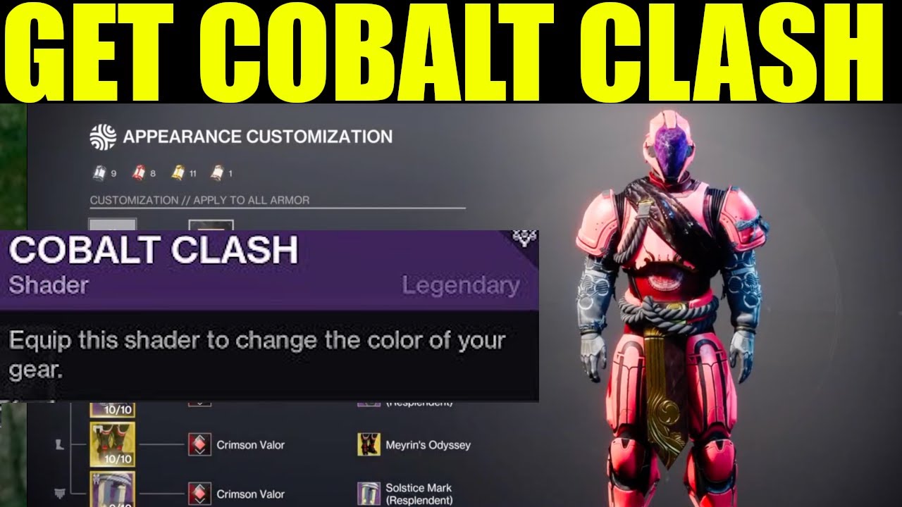 How to get "Cobalt Clash" Shader Destiny 2 (Cobalt Clash Showcase ...