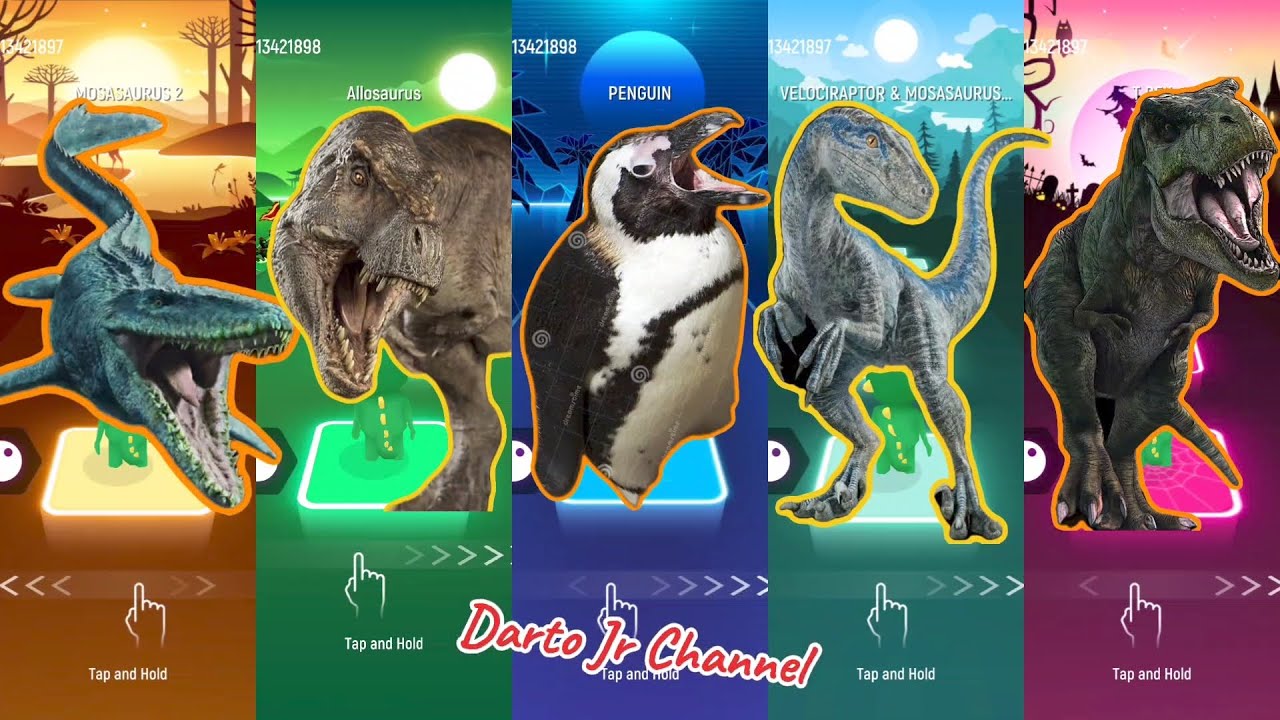 Mosasaurus vs Allosaurus vs Penguin vs Velociraptor vs T-Rex - YouTube