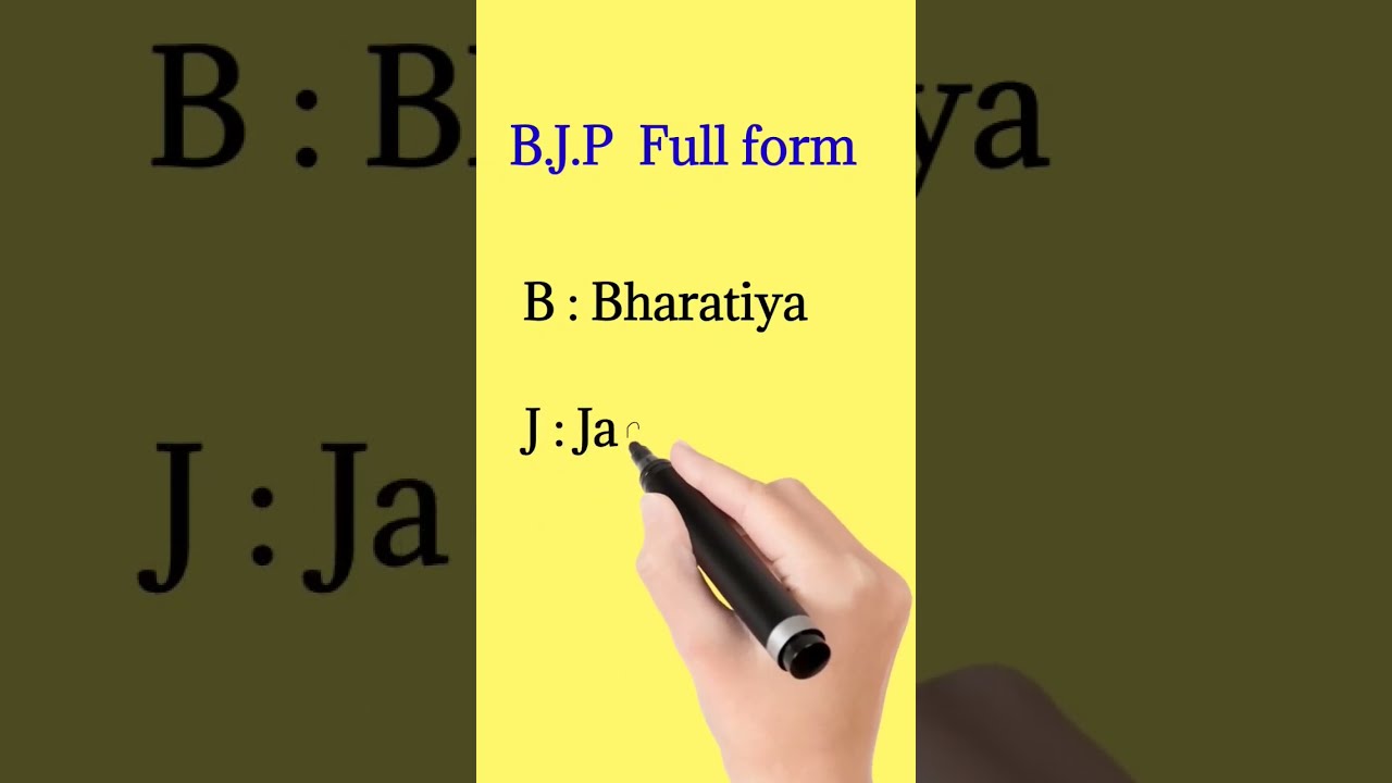 B J P Full Form Full Form Of BJP fullform YouTube B J P Full Form Full Form Of BJP fullform YouTube