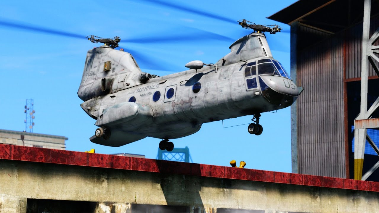 GTA 5 - Military ARMY Patrol #18 - Oil Rig Raid (Sea Knight Helicopter ...