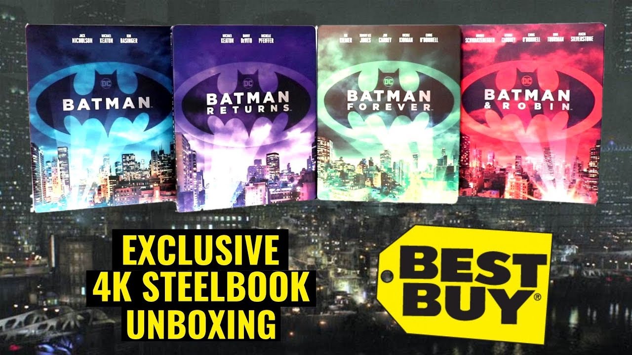 Batman: 4-Film Collection 4K Blu-ray Best Buy Exclusive SteelBook Set ...