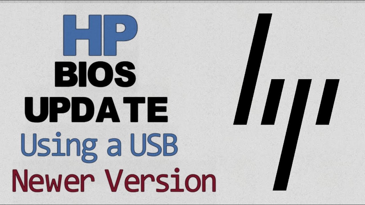 HP Bios update using a USB | New Models - YouTube