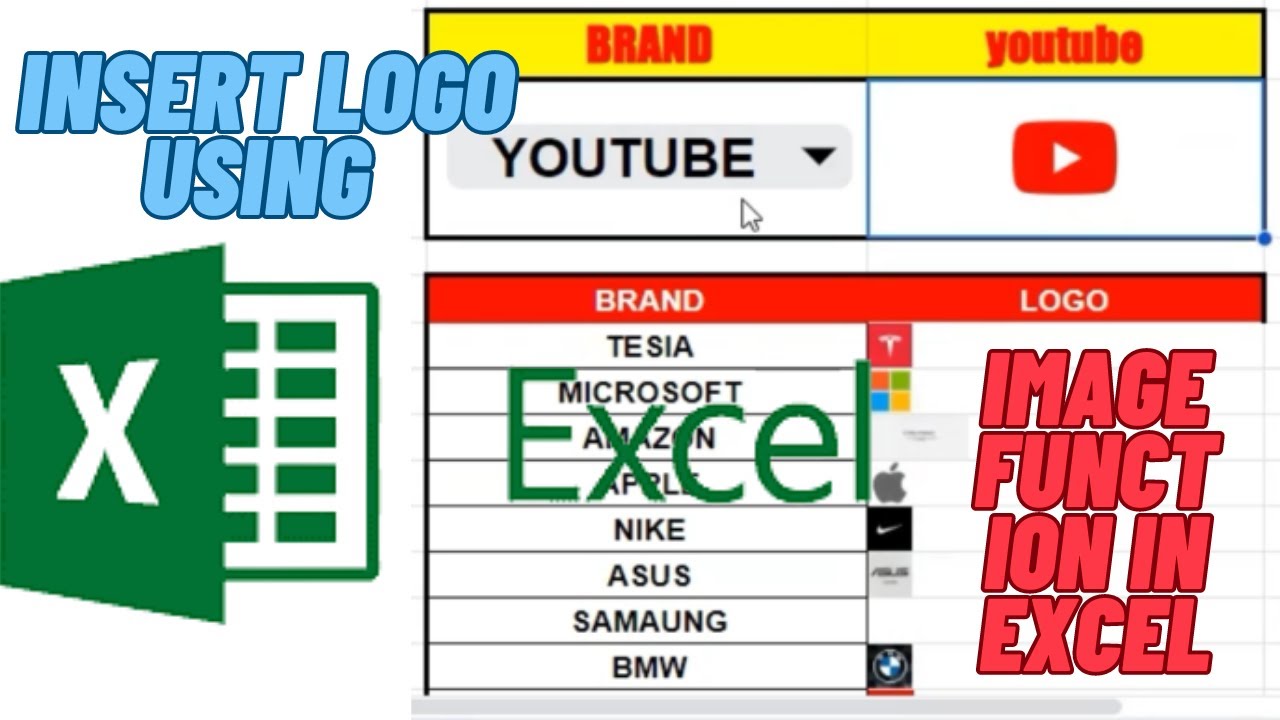 Insert Logo Using Image Function In excel - YouTube