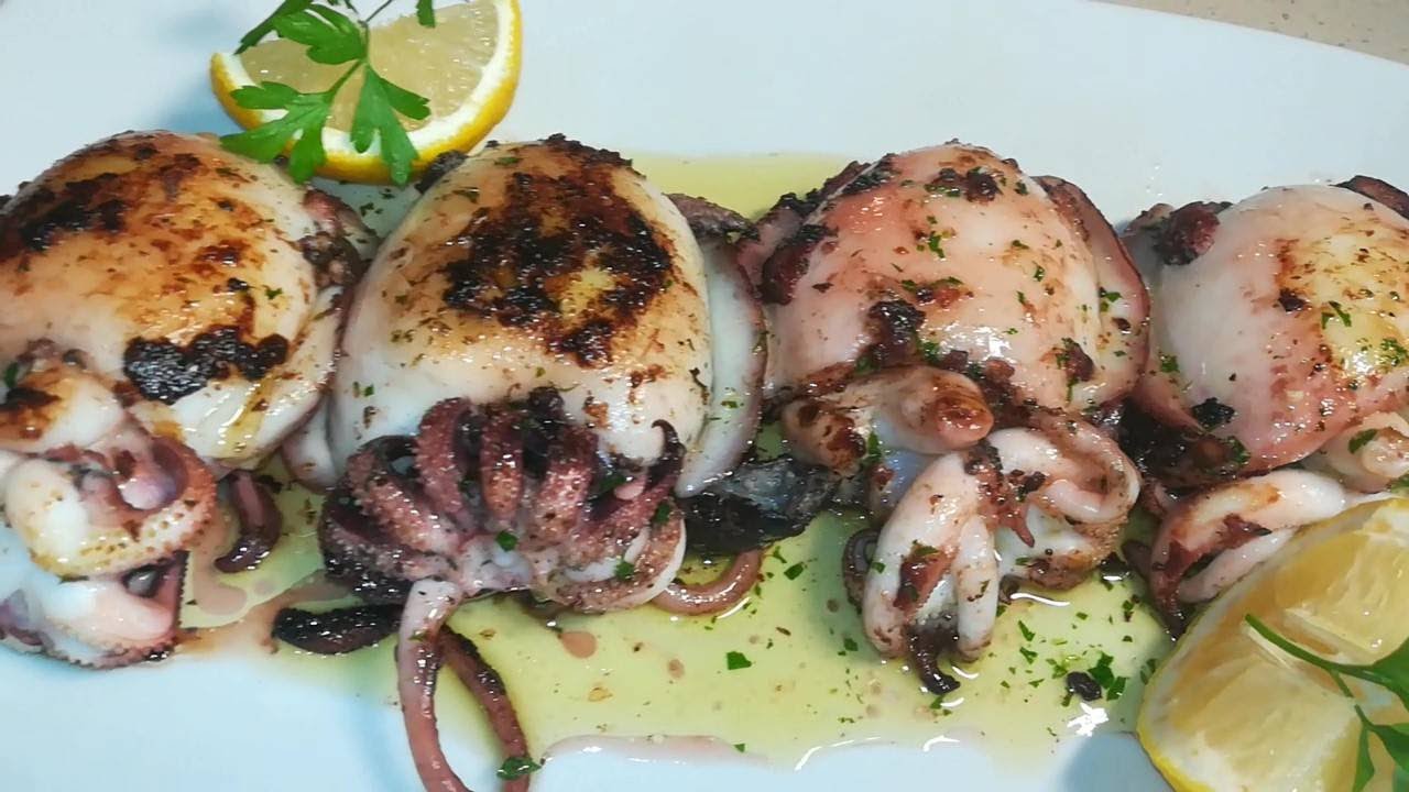 CHOCOS A LA PLANCHA (sepias ) al ajo aceite y perejil. ESTILO CÁDIZ ...