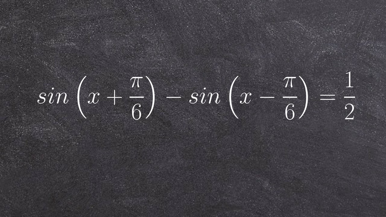 Learn how to solve a trigonometric equation with sum and difference ...