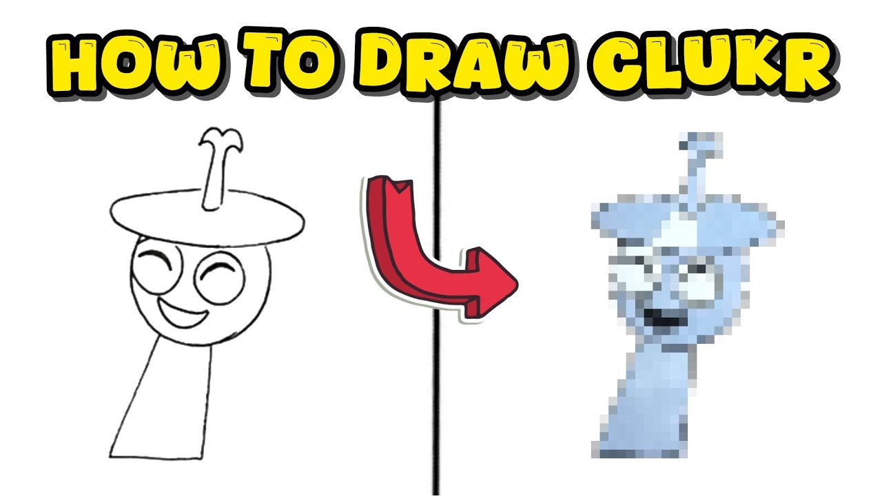 How to Draw Clukr from Incredibox Sprunki – Game Character Drawing ...