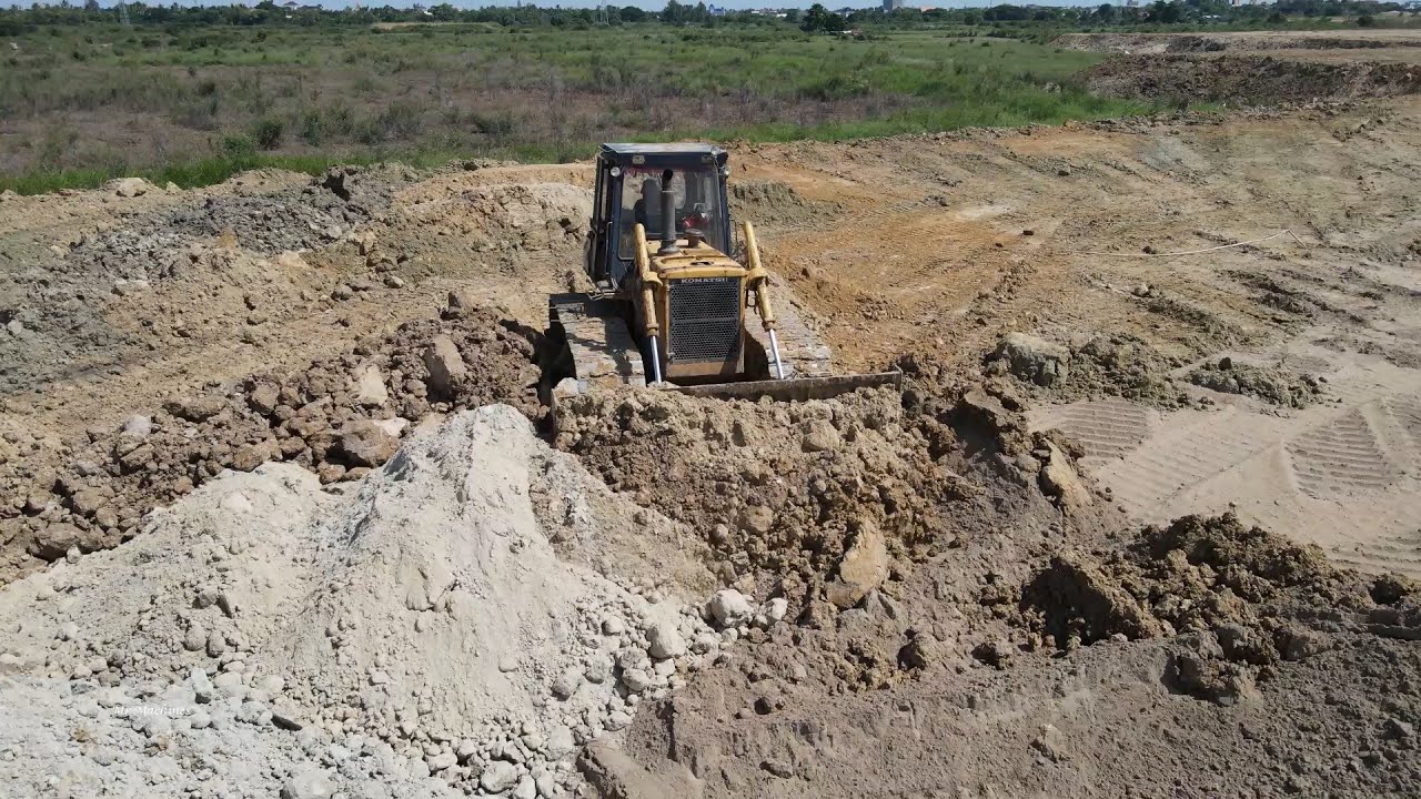 Smart Operator Skills Dump Truck Loading Dirt on Land Filling Process ...