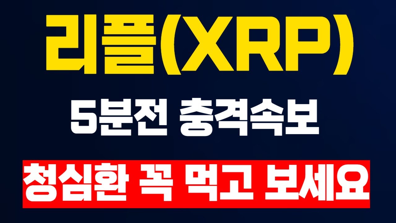 리플 5분전 충격속보 나왔습니다 우리 리플 정말 이러면 큰일납니다 청심환 꼭 먹고 보세요 Xrp 리플xrp 리플전망 리플단타 리플항소 리플 Youtube