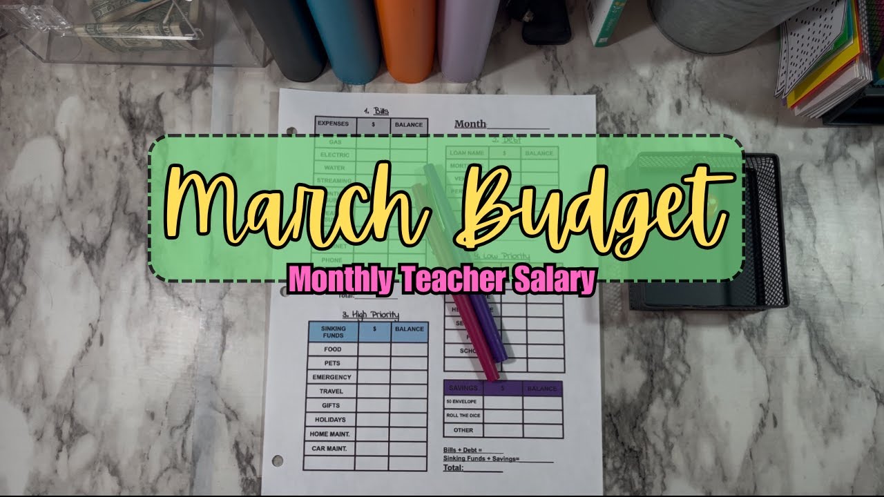 Budget With Me | March Budget 2025 | Monthly Salary - YouTube