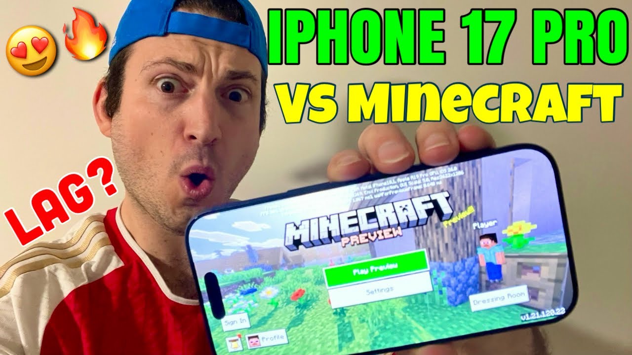 iPhone 17 Pro VS Minecraft Bedrock: Vibrant Visuals (FPS TEST) Gameplay ...