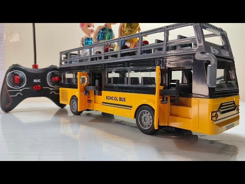 Rc school bus | remote control double decker school bus unboxing and ...