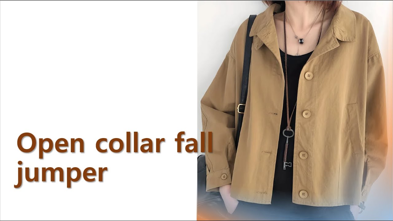 20241012192-1)Open collar fall jumper/pattern,오픈칼라 가을점퍼/패턴 - YouTube