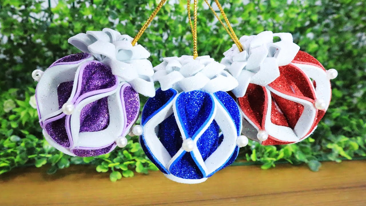 Christmas Ornaments Eva Foam🎄Christmas Decorative Balls🎄Christmas Tree ...