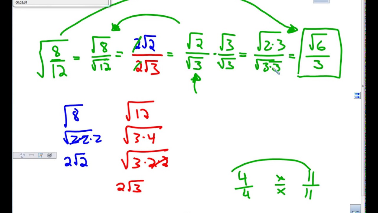 SImplifying Radicals with Division (VIDEO 2) - YouTube