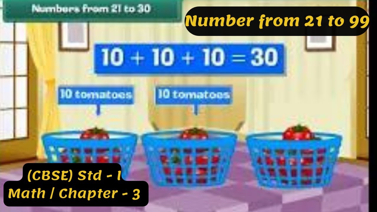 (CBSE / ICSE), Class - 1 / Math / Chapter - 3 / Sub - Number from 21 to ...