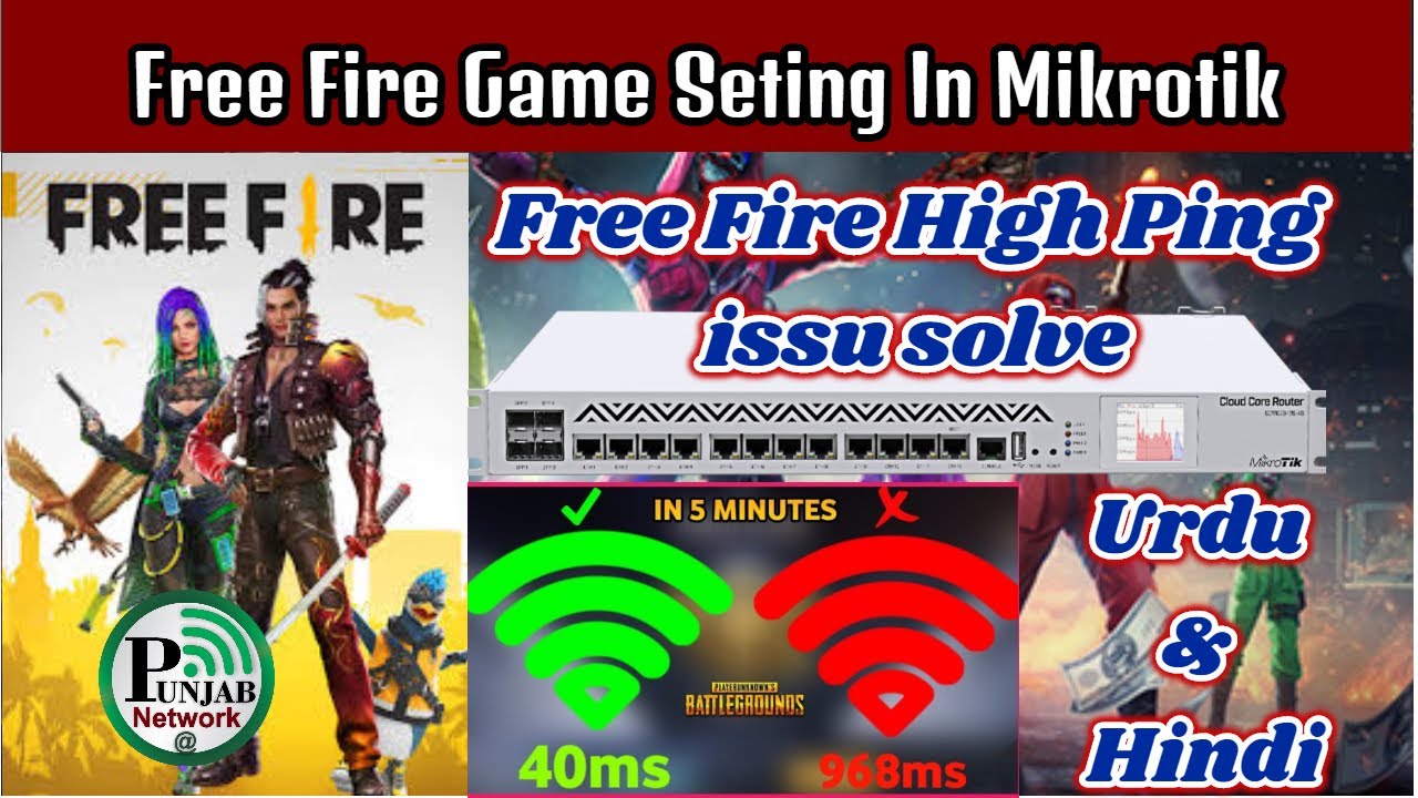 Free Fire High Ping issue Solved Mikrotik | How To Solve 999+ Network ...