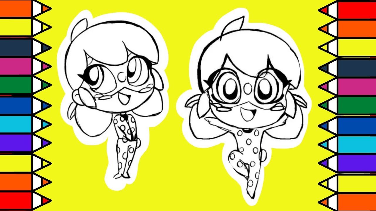 Colouring Miraculous Ladybug Chibi - YouTube