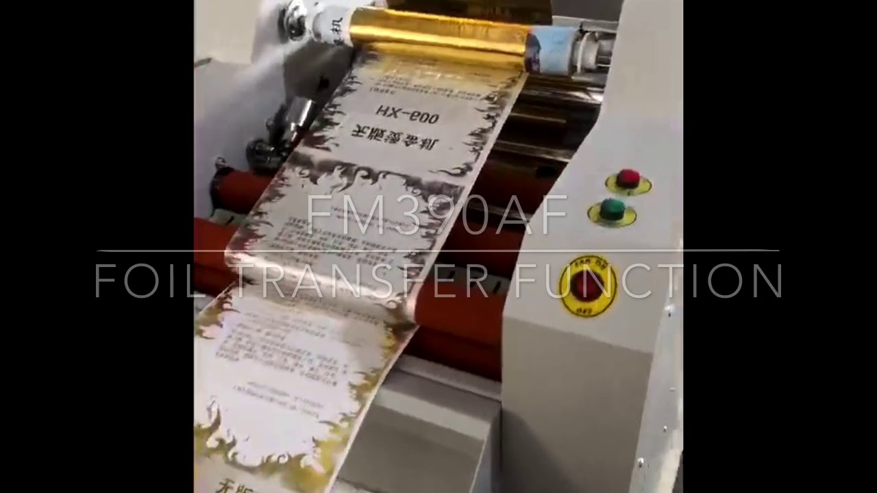 Fm390af Automatic Laminator With Foil Transfer Function Youtube