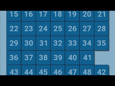 7x7 Number puzzle - YouTube