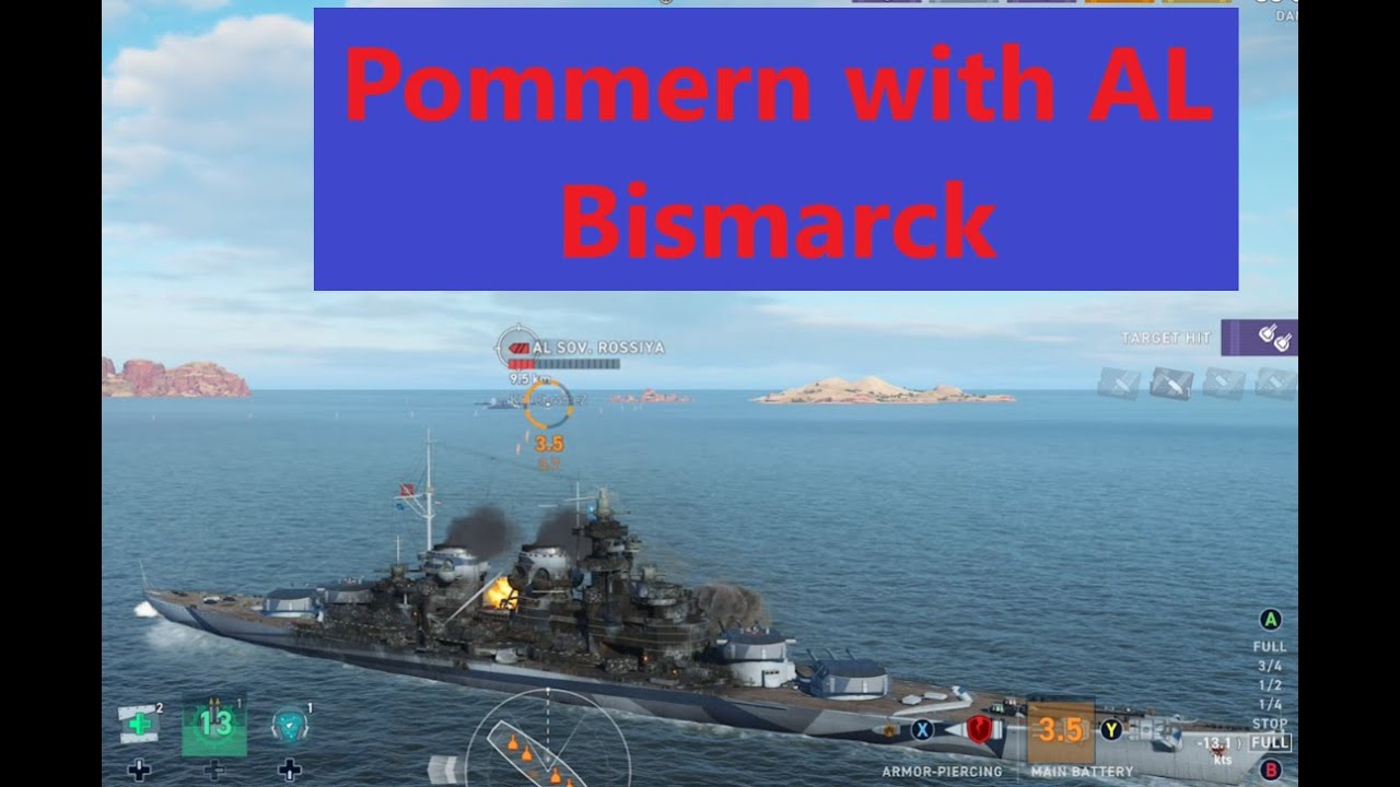 Pommern with AL Bismarck build - World of Warships Legends - YouTube