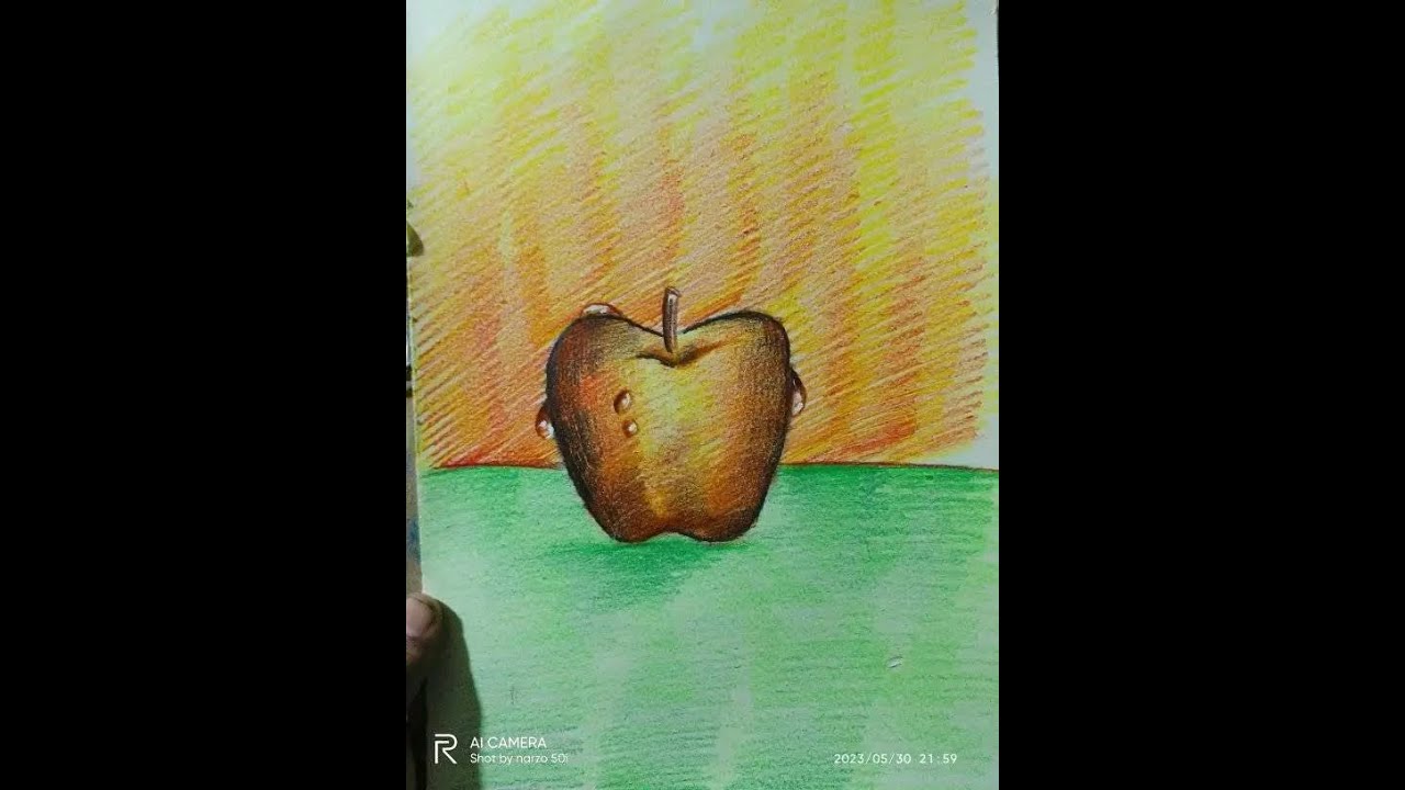 How to drow a Apple step by step//কিভাবে সহজেই আপেল আঁকবেন//apple ...
