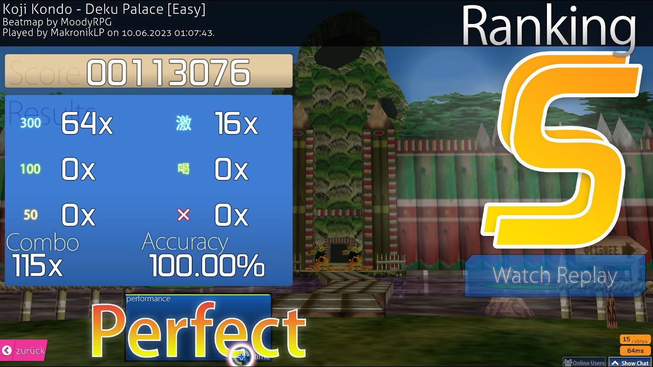 "Deku Palace" by Kondo Koji // MoodyRGP (1 star) | Osu! SS Levels - YouTube