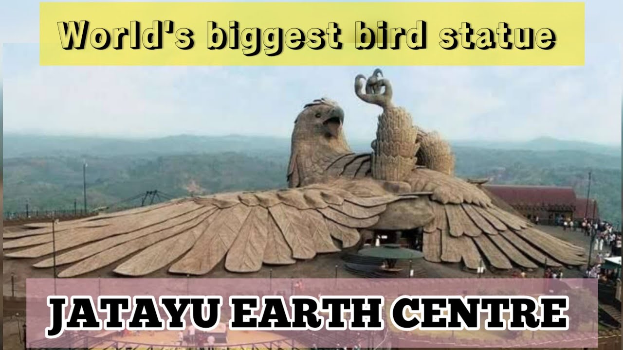💥World's biggest bird statue💥 #jatayuearthcenter #kerala #varkala # ...