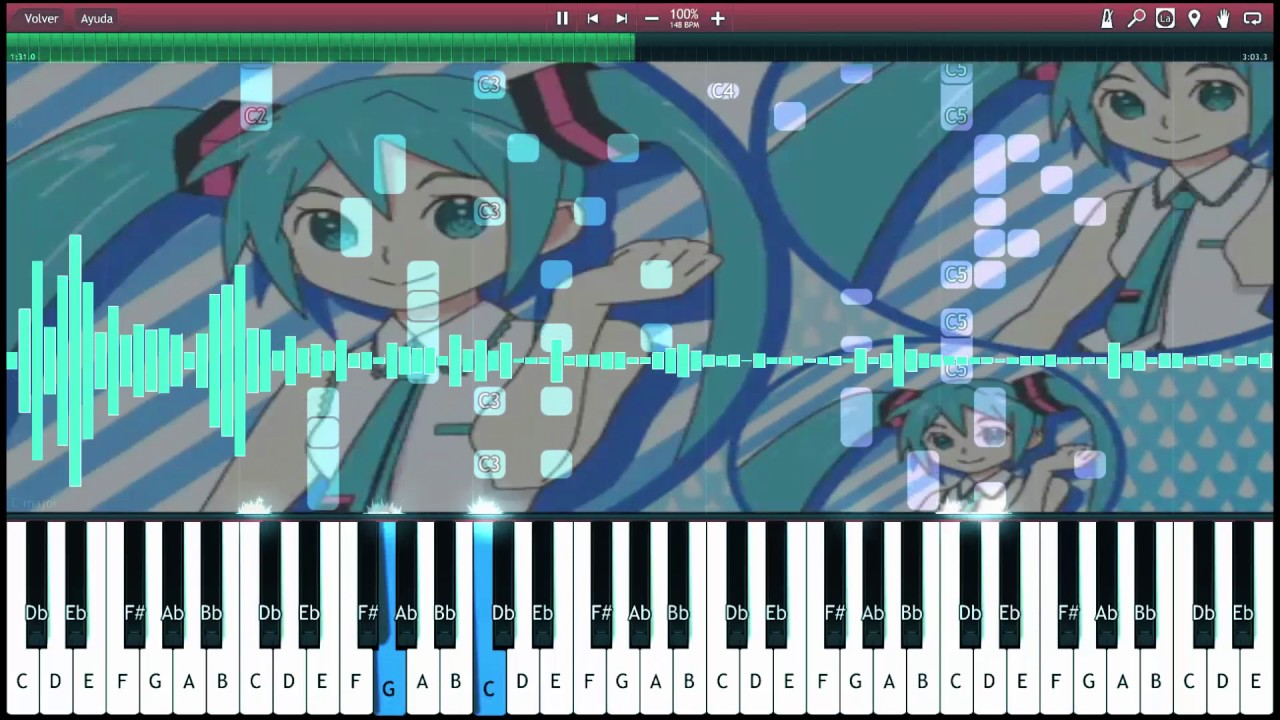 Hatsune Miku- PoPiPo (MIDI Piano Tutorial Extended) - YouTube