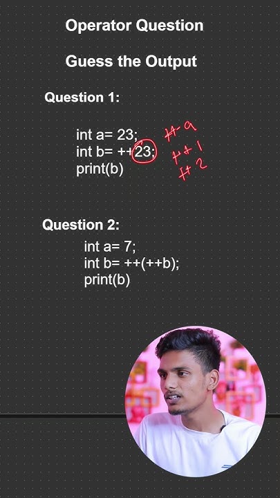 Day 38/100 Guess the output! Operator Question #programming #100secondsofcode #coding - YouTube