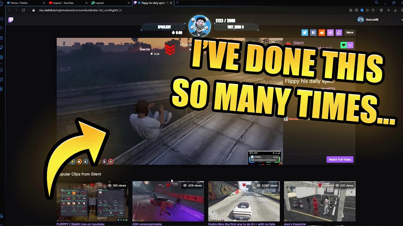 Swizz Bursts After Flippy Ejects Himself!! | NoPixel RP | GTA | CG ...