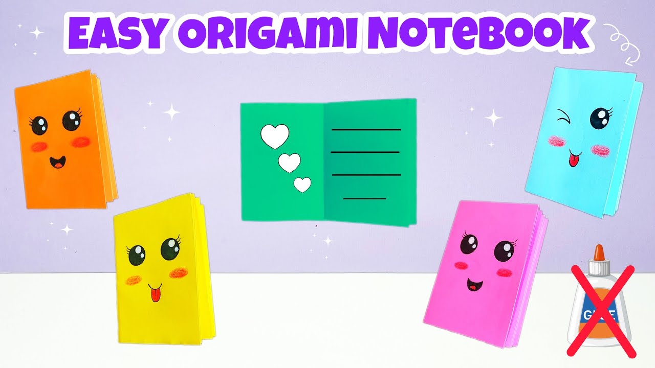 How To Make Easy Origami Notebook | Mini notebook without glue 🌈📚 - YouTube